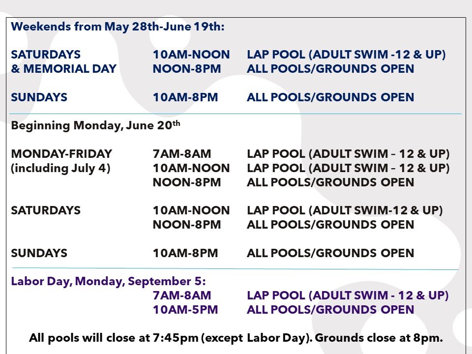 Teaneck Swim Club – Teaneck's favorite summer location